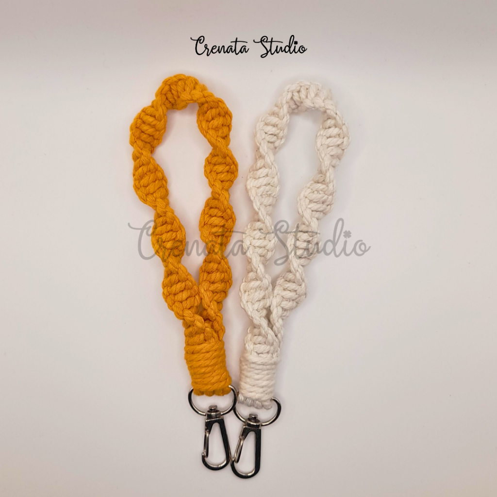 Jual Crenata Studio - Twist Wristlet Macrame Keychain Macrame Wristlet ...