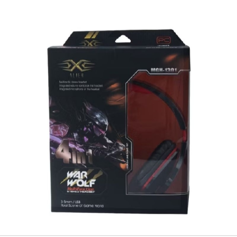 Jual Headset Gaming ALien WAR WOLF | Shopee Indonesia