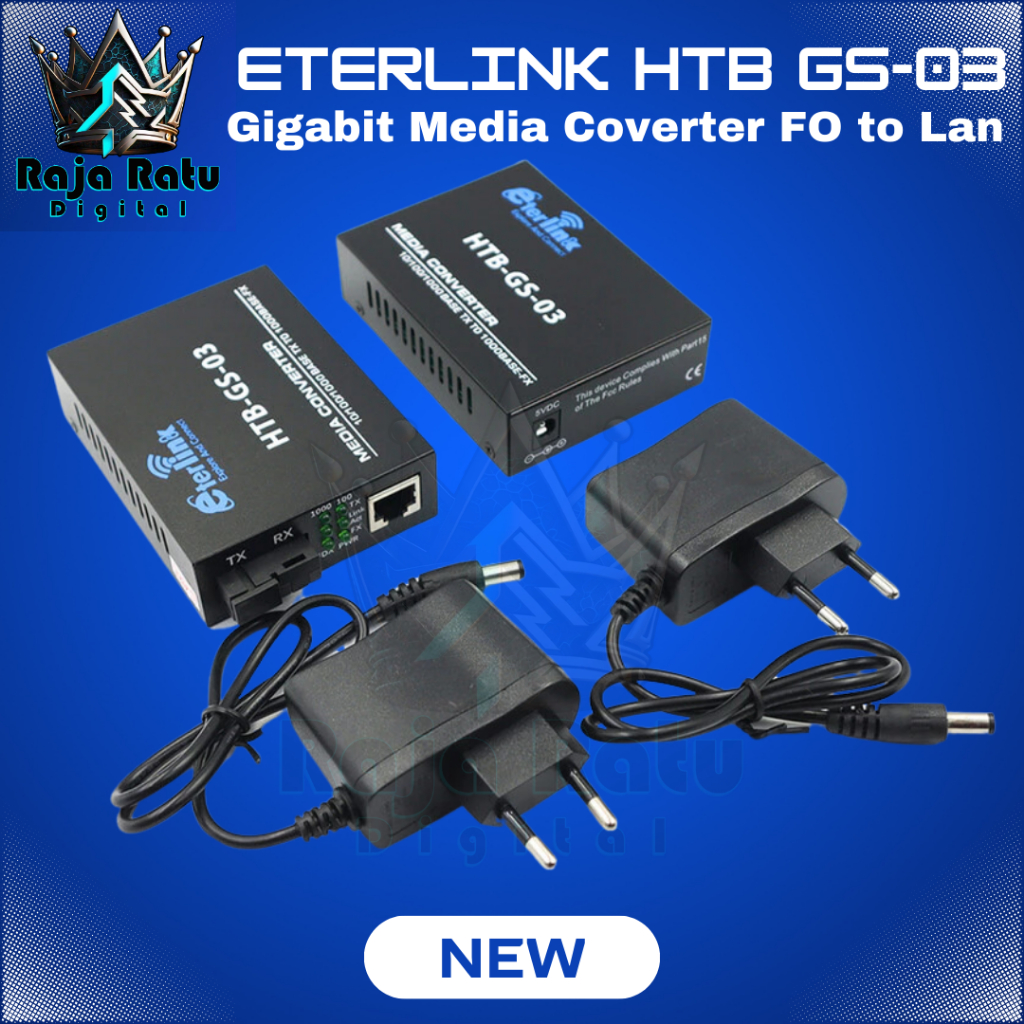 Jual Eterlink HTB-GS-03 A & B 1000Mbps Single Mode media converter Converter Fiber Optical ...