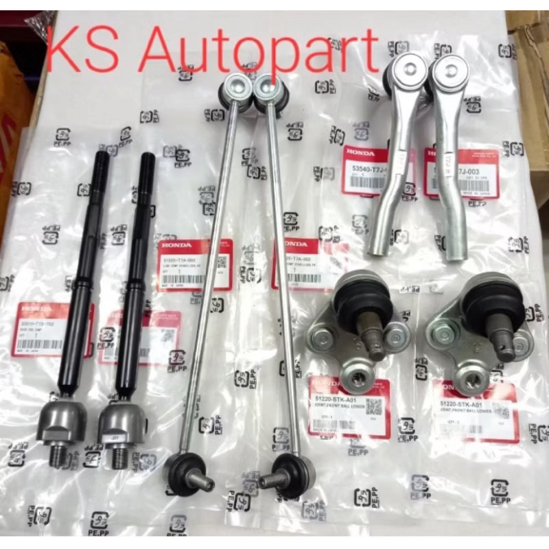 Jual Paket tie rod + rack end + ball joint + link stabil depan honda ...