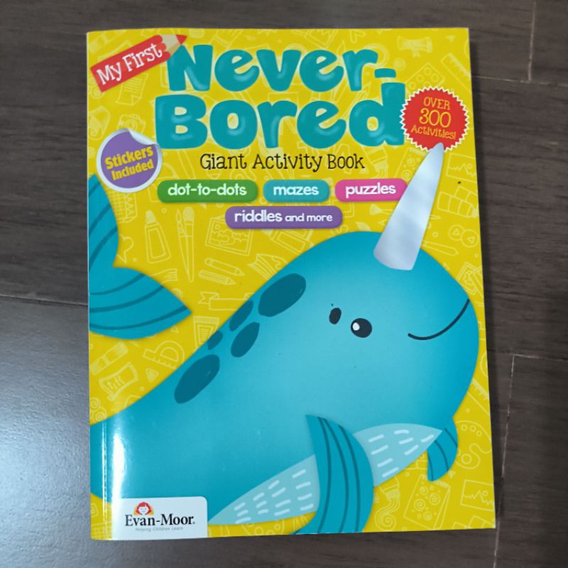 Jual Evan Moor my first never bored giant activity book dot to dot maze ...