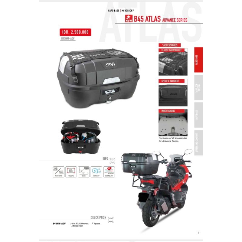 Jual Box givi B45NM- ADV / box motor givi original | Shopee Indonesia
