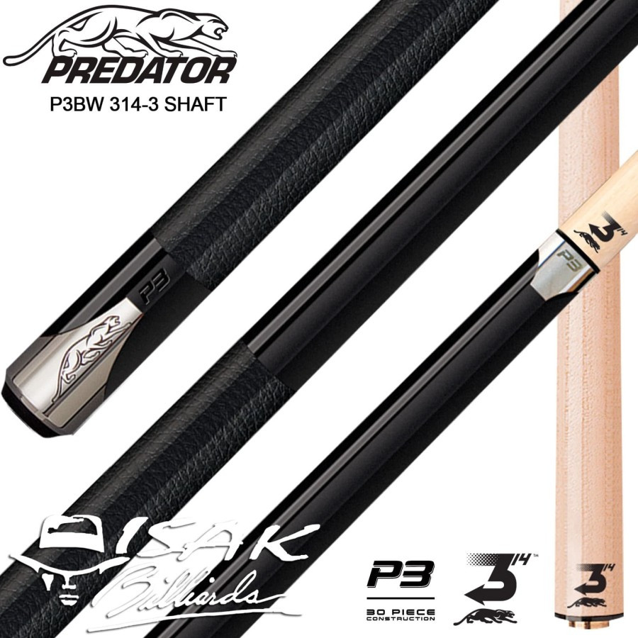Jual Predator Black P3 Pool Cue with Leather Luxe Wrap - Billiard Cue ...