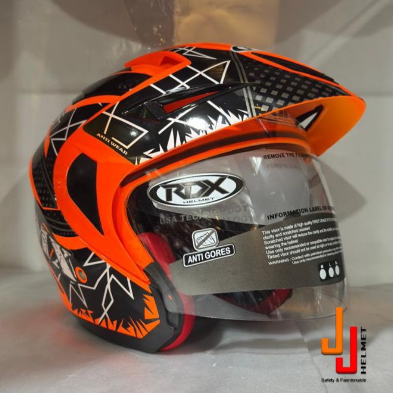 Jual Helm RDX Venom Corak (Double Visor) (Built In Sling Baja Anti ...