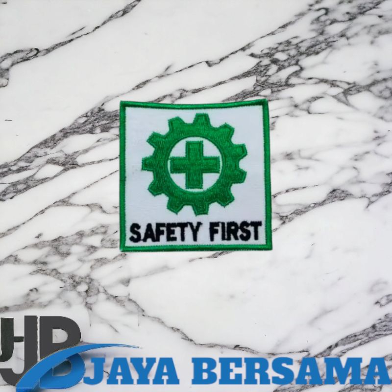Jual Logo safety first, Bordiran Logo safety first,bet logo safety ...