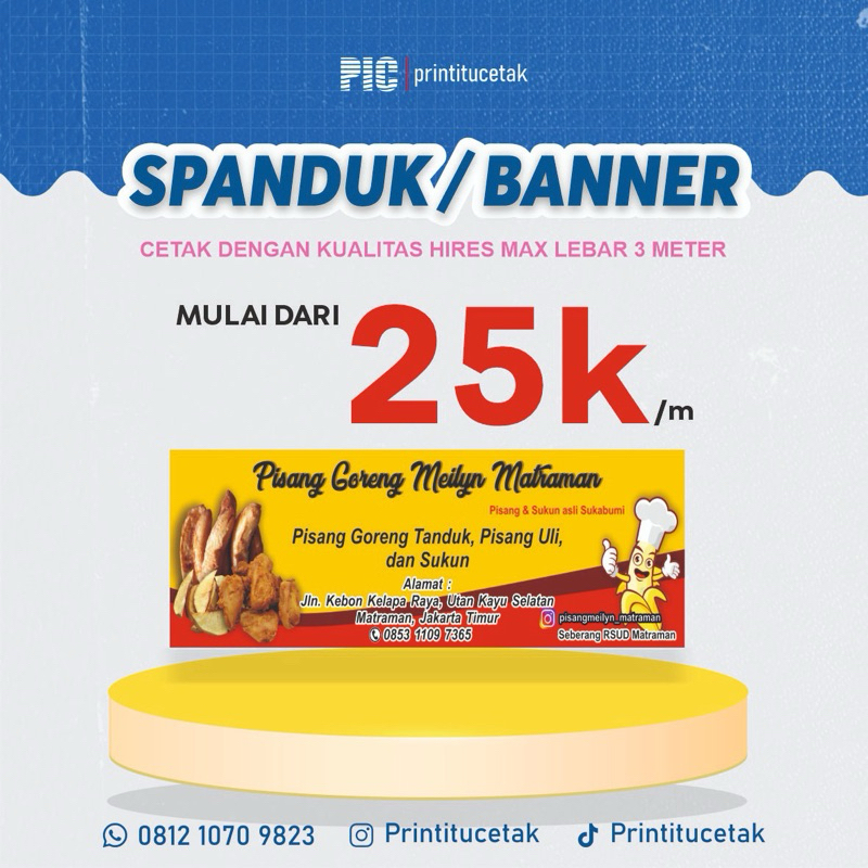 Jual Cetak Spanduk Banner Baliho Sehari Jadi • High Resolution Murah dan Cepat • Print Custom ...