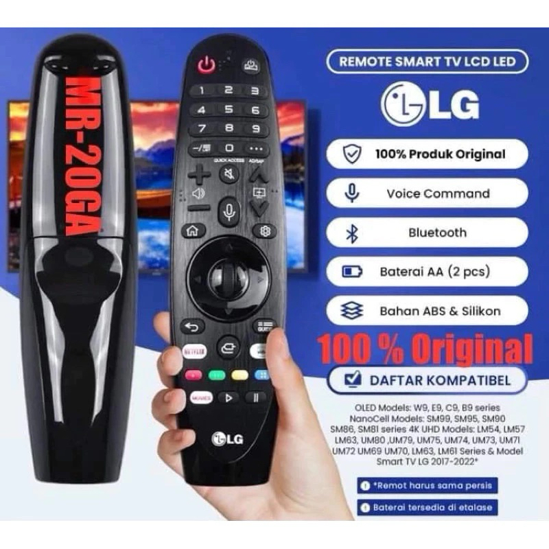 Jual REMOTE MAGIC TV LG LED SMART MR20GA AN-MR20 MR20GA ORIGINAL ...