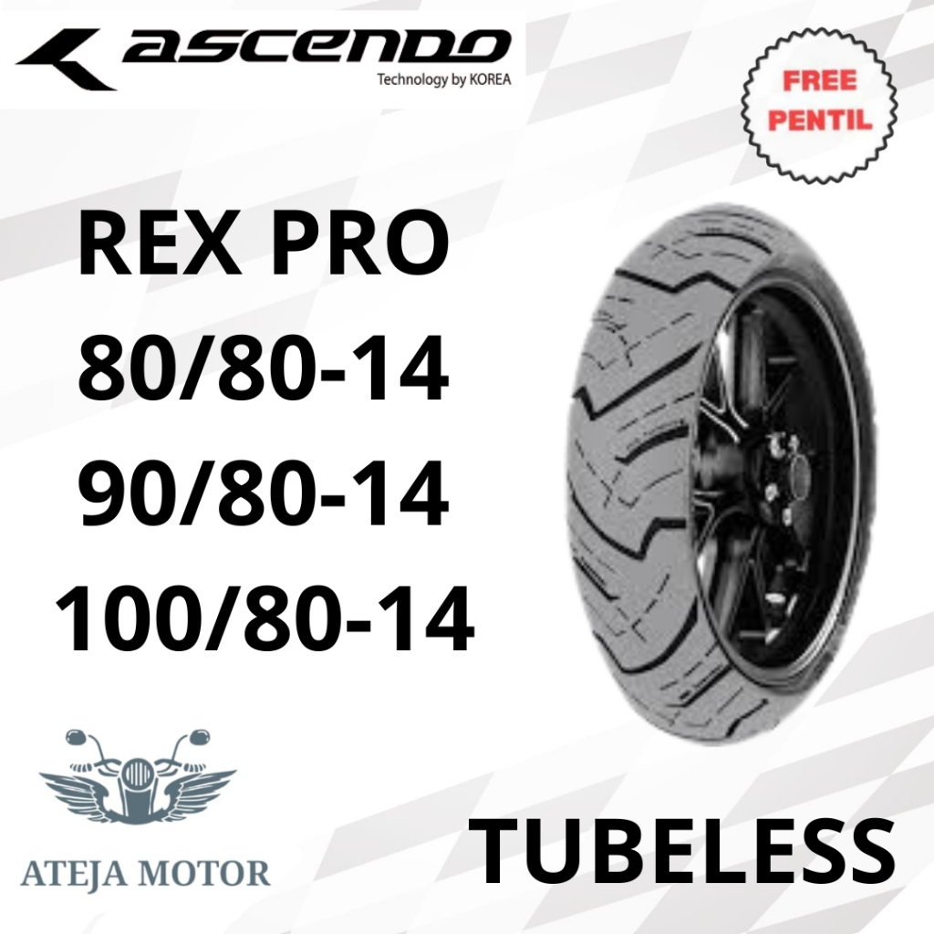 Jual Ban Metic ASCENDO REX 80/80-14 90/80-14 100/80-14 Ring 14 Tubeless ...