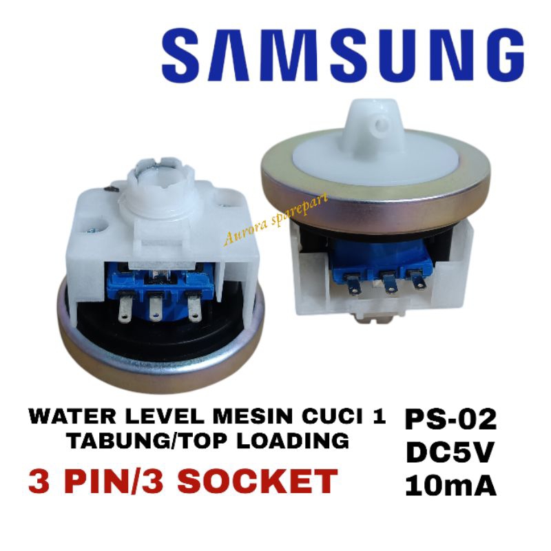 Jual Water level 3 Pin/ 3 Socket sensor air mesin cuci Samsung 1 Tabung ...