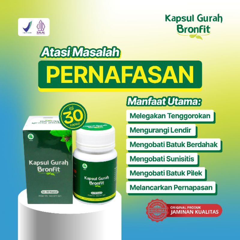 Jual GURAH BRONFIT Naturafit 30 Kapsul - Obat Paru - Paru, Batuk Pilek ...