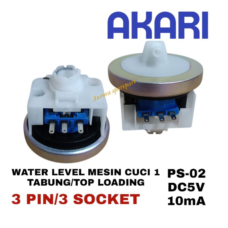 Jual Water level 3 Pin / 3 Socket sensor air mesin cuci Akari 1 Tabung ...