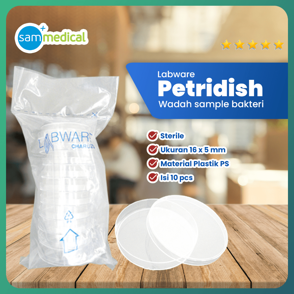 Jual Labware Plate / Cawan Sample 60 x 15 mm (1 Room) / Petridish ...