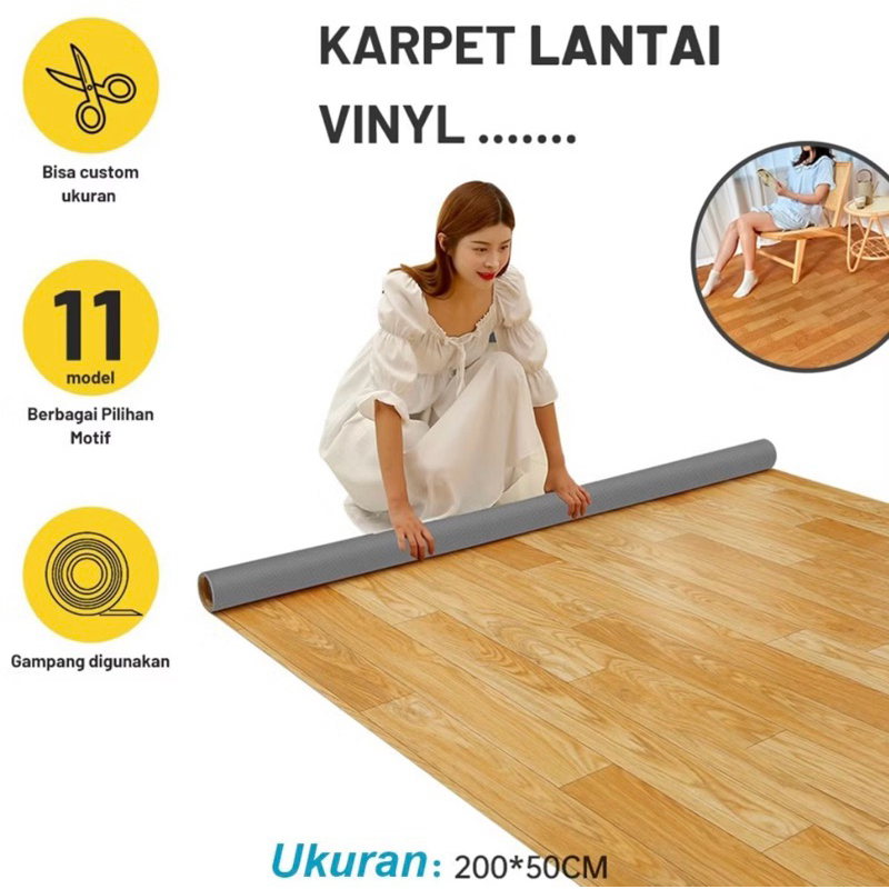 Jual KARPET VINYL LANTAI PANJANG 50CM| LEBAR 200CM TEBAL 0.7MM | Shopee ...