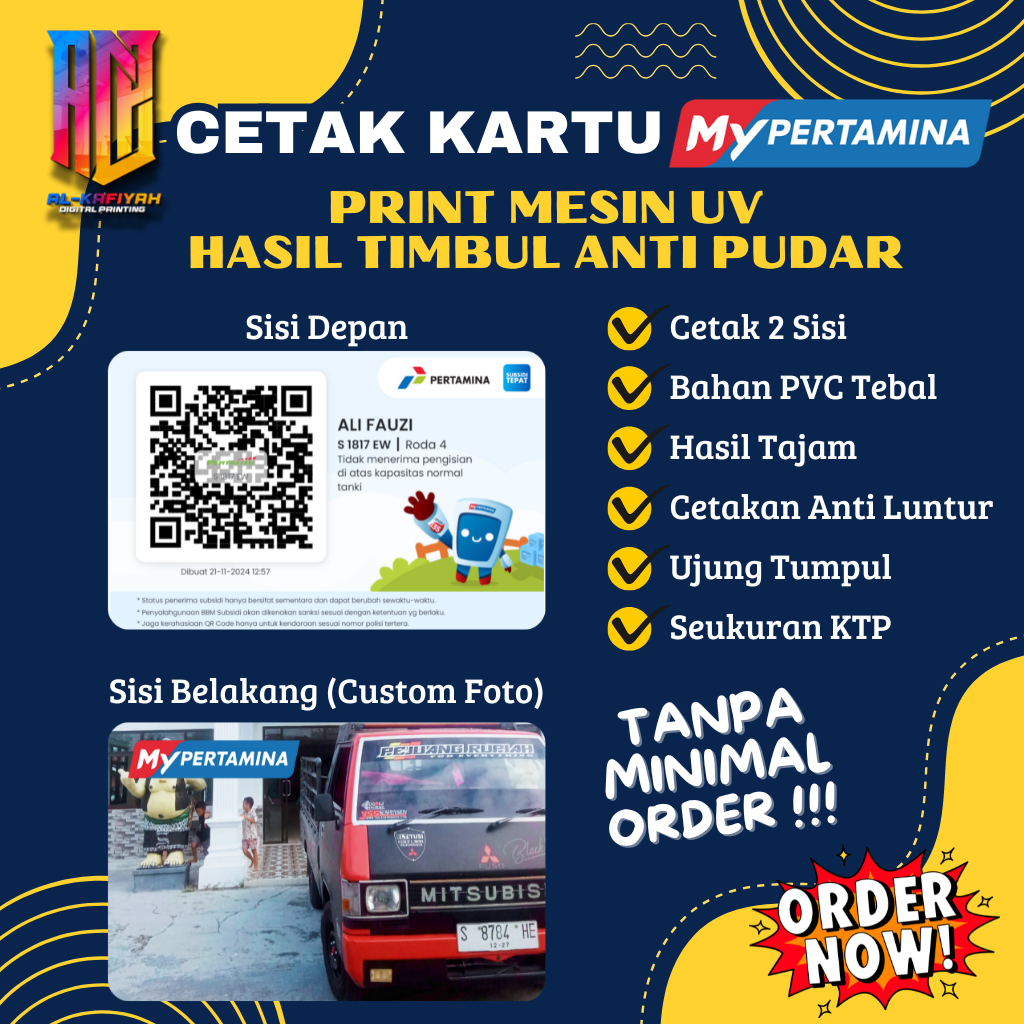 Jual Cetak Kartu My Pertamina Bahan Tebal Anti Luntur Bisa Custom Foto | Shopee Indonesia