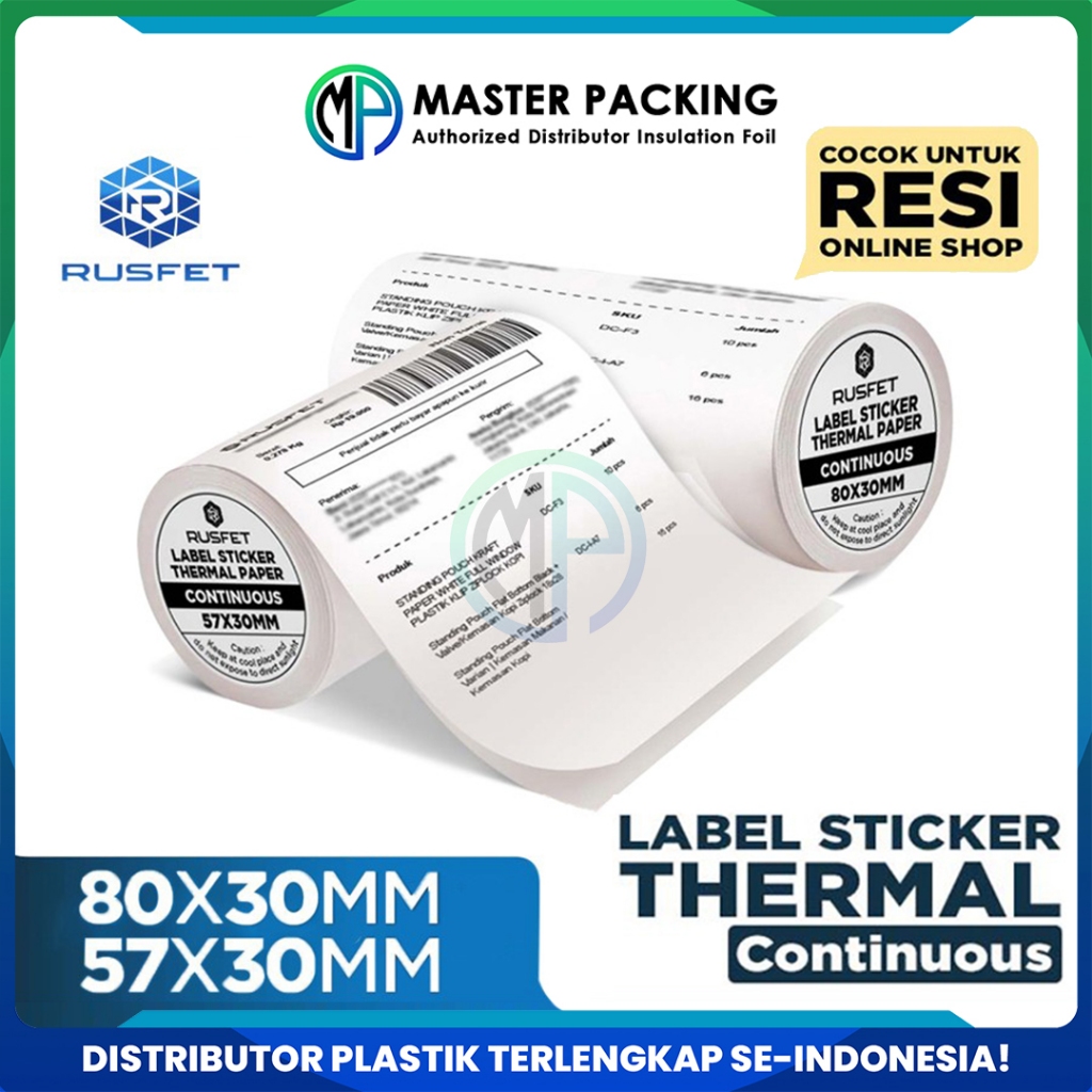 Jual Struk Kasir Stiker Thermal Label Barcode Stiker Resi Thermal 57 ...