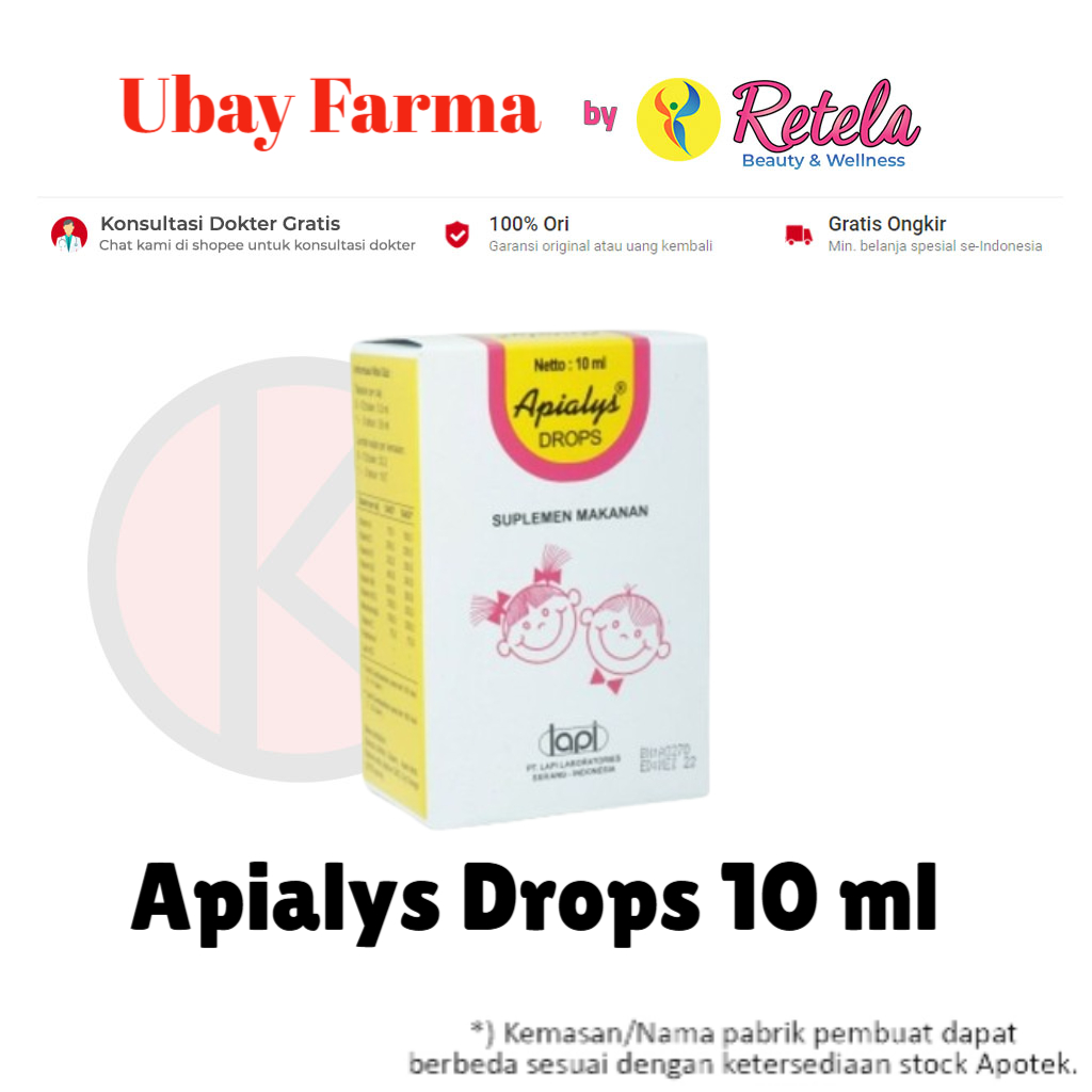 Jual Apialys Drops 10 ml / Vitamin Anak | Shopee Indonesia