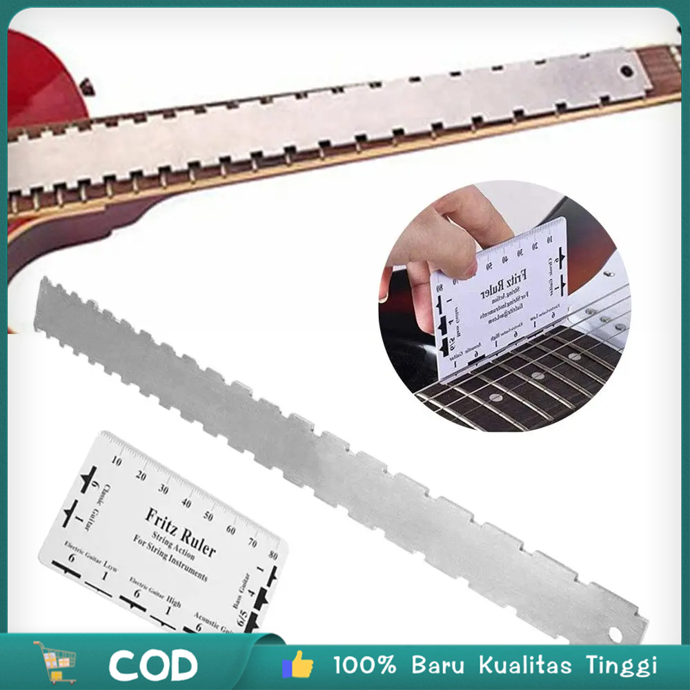 Jual Fret Ruler Guitar Neck Notched Ruler Fret Leveling Skala Scale ...