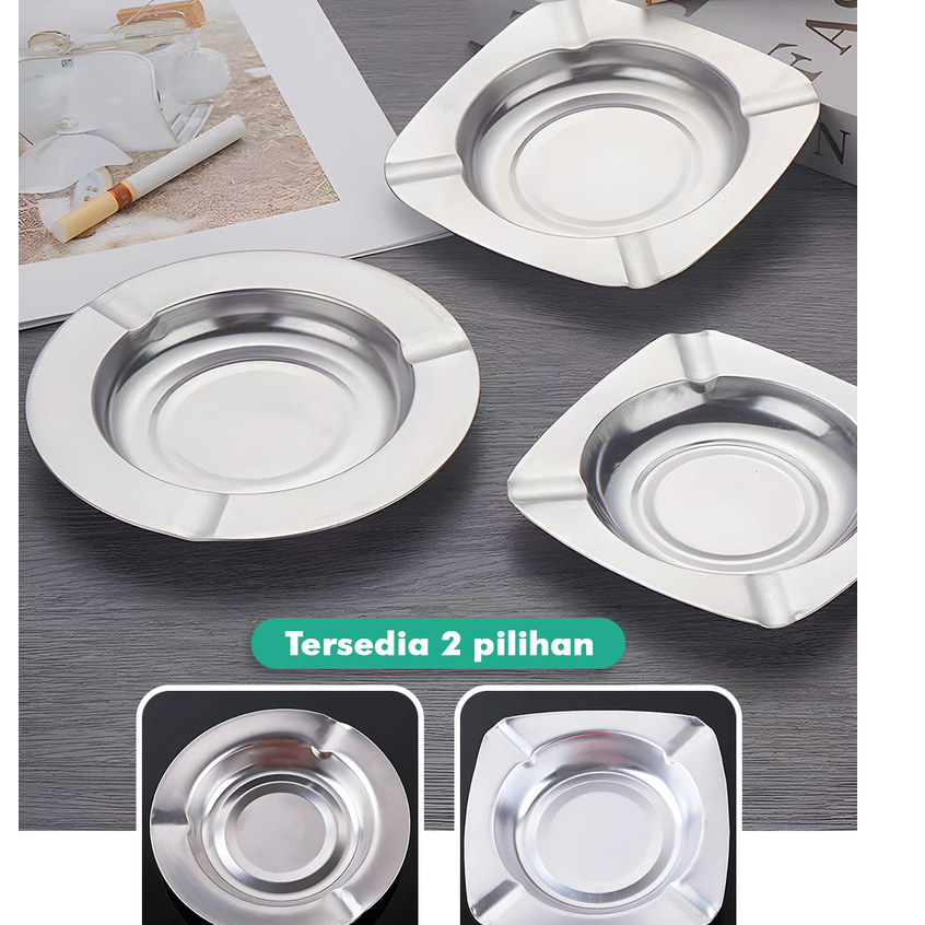 Jual Asbak Rokok Stainles Asbak Seng Bulat Asbak Tempat Rokok Bahan ...