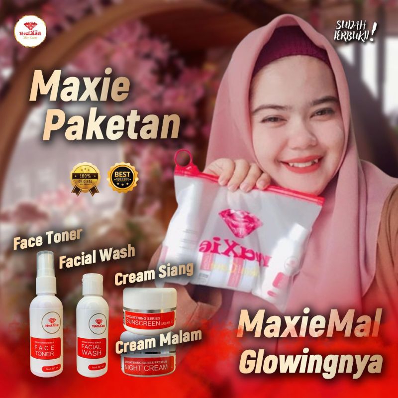Jual Maxie skincare BPOM original 100%{Kemasan lama merah putih ...