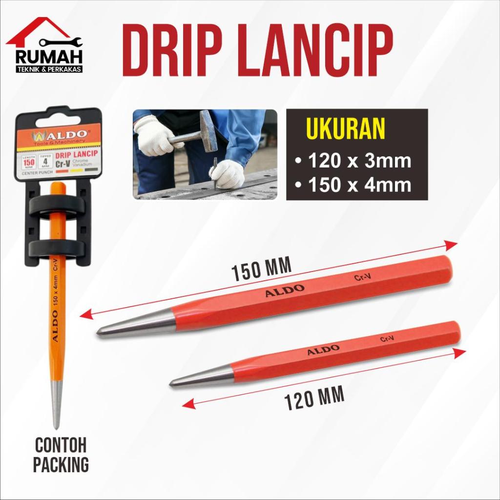 Jual DRIP LANCIP BIJIAN (3mm / 4mm) / Penanda Titik Bor / Center Punch ...