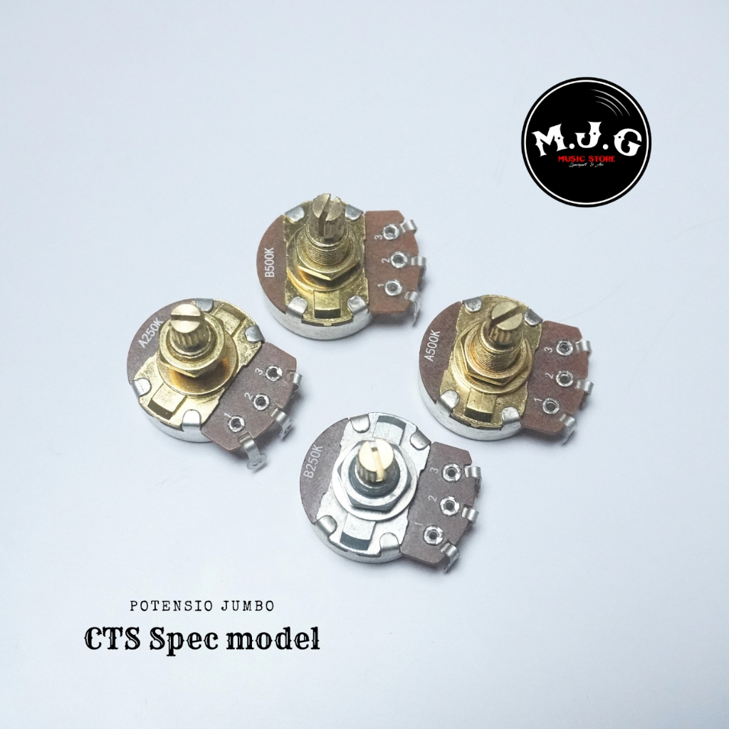 Jual potensio potentiometer gitar bass elektrik jumbo A500k B500k A250k B250k CTS spec | Shopee ...