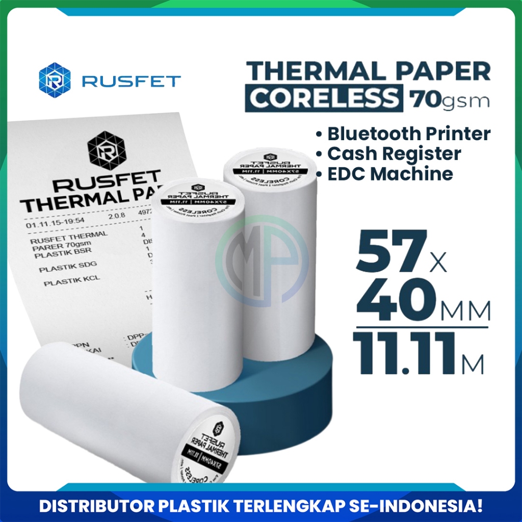 Jual Kertas Label Termal 57mm x 40mm / Paper Thermal Coreless Non ...