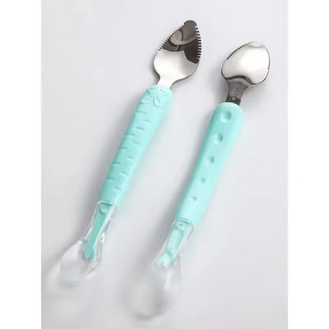 Jual Sendok Makan Bayi Silikon BPA Free Sendok Kerok Buah Baby Food ...
