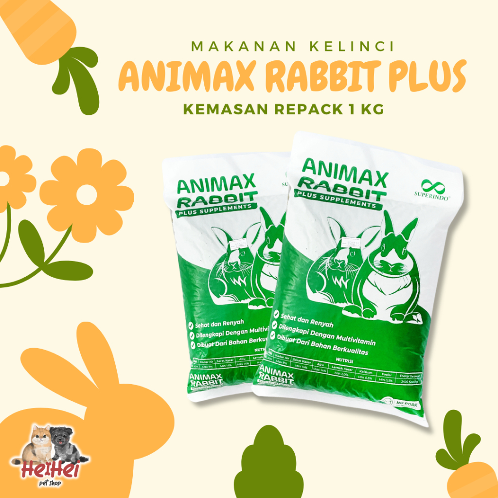 Jual Animax Rabbit Repack 1 kg - Pelet Kelinci - Pakan Makanan Kelinci ...
