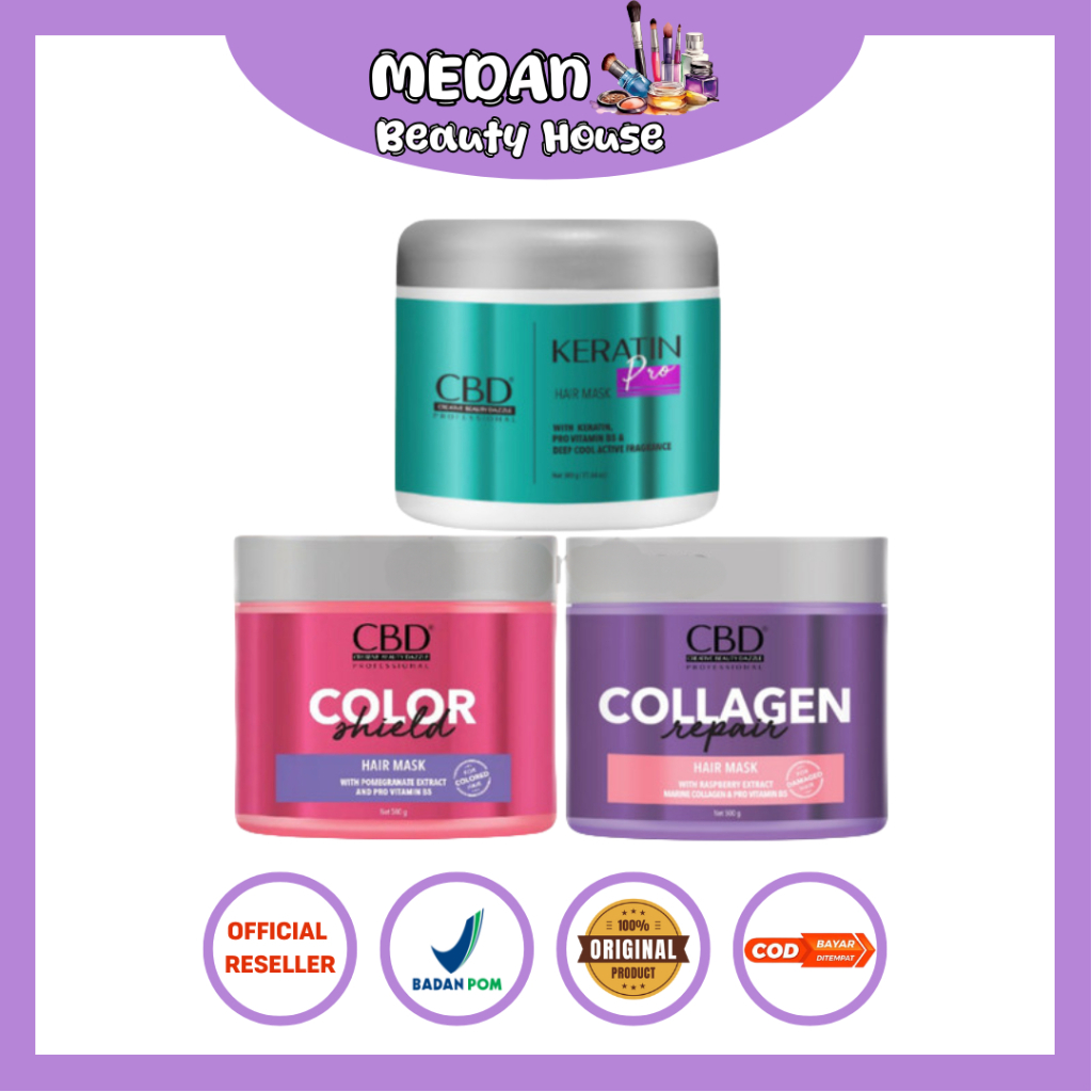 Jual (NEW) CBD KERATIN DAILY PRO HAIR MASK WITH KERATIN PRO VITAMIN B5 ...