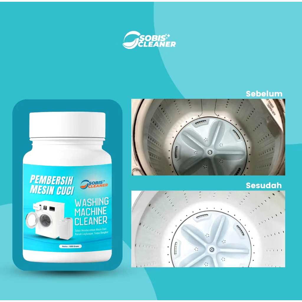 Jual pembersih mesin cuci 500gram / pembersih mesin cuci / penghilang ...