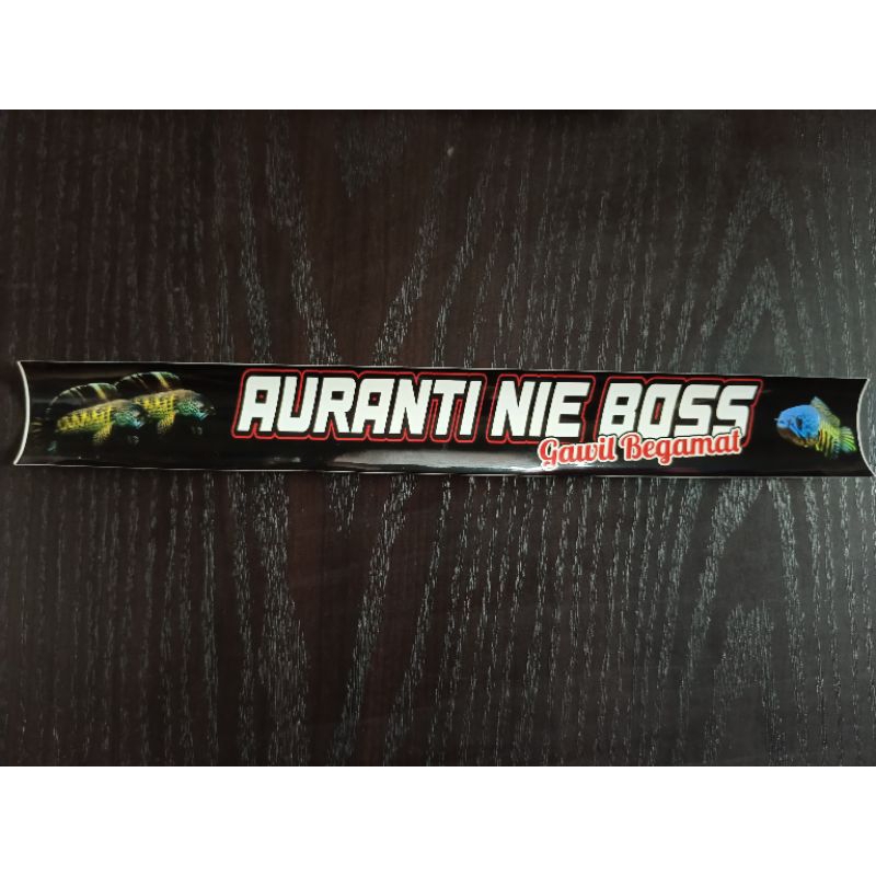 Jual Stiker Akuarium Tulisan Ikan Channa / Auranti Nie Boss Gawil ...