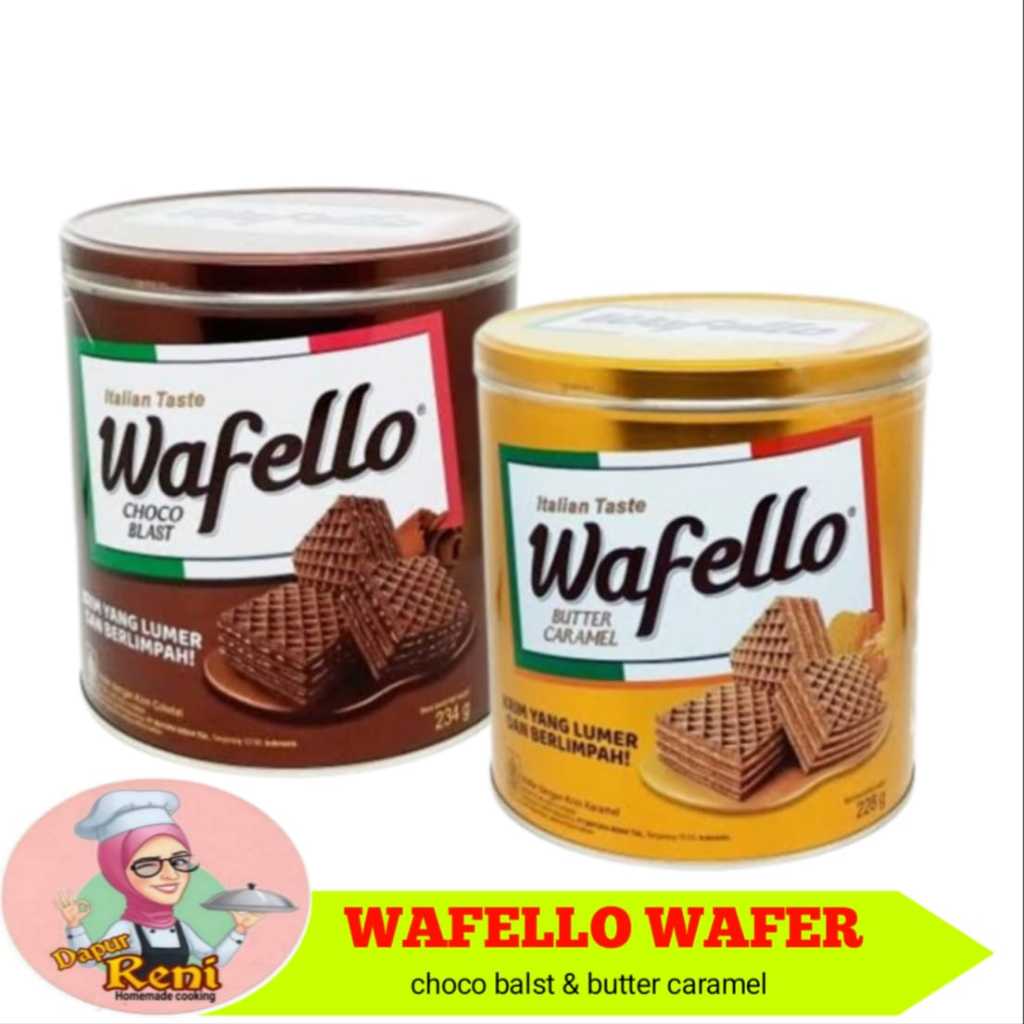 Jual Roma wafer wafello choco blast 234gr dan butter caramel 228gr ...