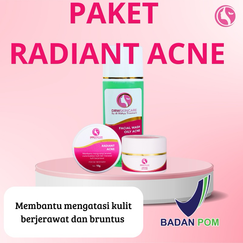 Jual DRW SKINCARE RADIANT ACNE untuk jerawat dan beruntus yg membandal ...
