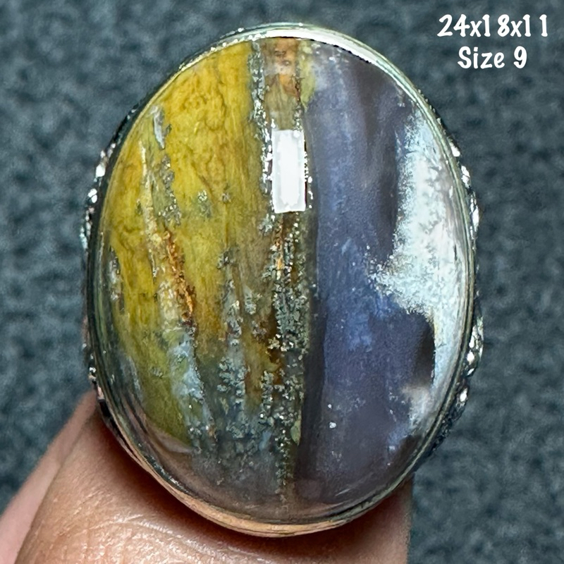 Jual Cincin Batu Akik Natural Badar Kendit Aquarium Kristal (asli alam ...