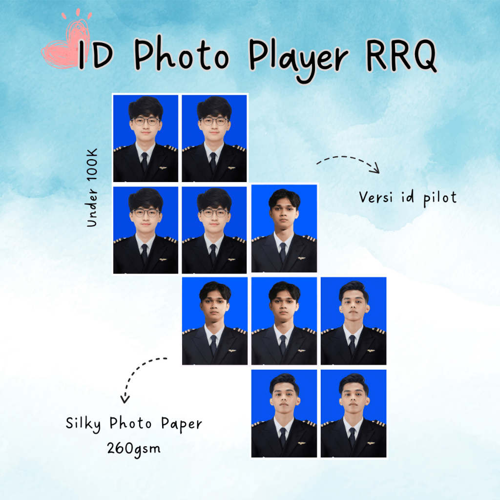 Jual ID PHOTO PLAYER RRQ HOSHI | FOTO 3X4 BG BIRU | Shopee Indonesia