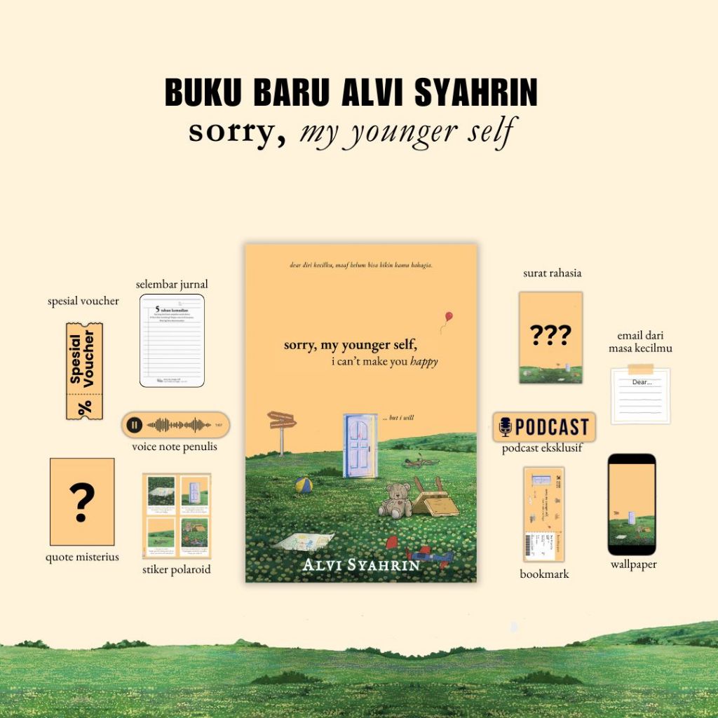 Jual Buku Novel Motivasi Sorry, My Younger Self Alvi Syahrin Original | Shopee Indonesia