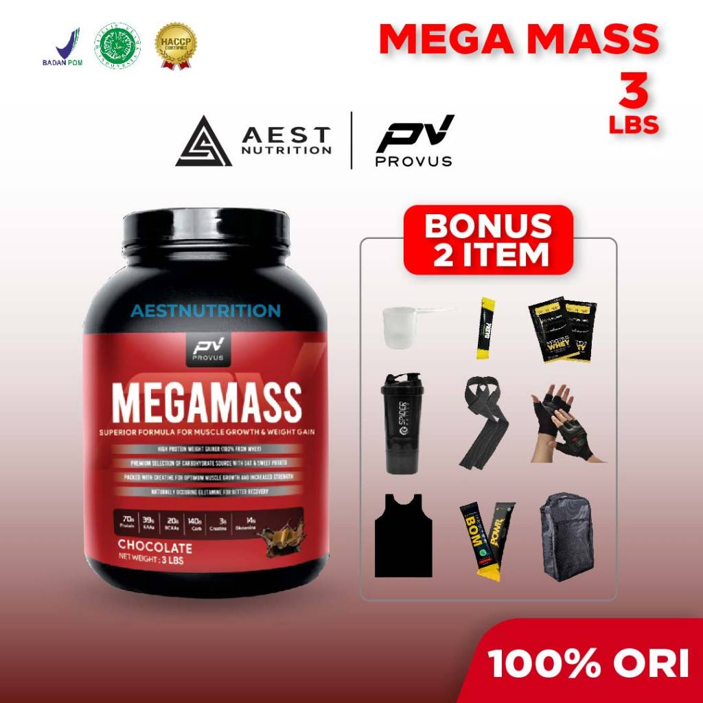 Jual Provus Mega Mass 3 lbs Susu Gainer Penambah Berat Badan Megamass ...