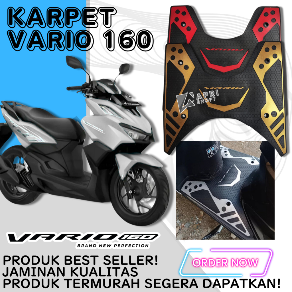 Jual Karpet karet pijakan alas kaki motor honda vario 160 new 2022 2023 Aksesoris Vario 160 CC ...