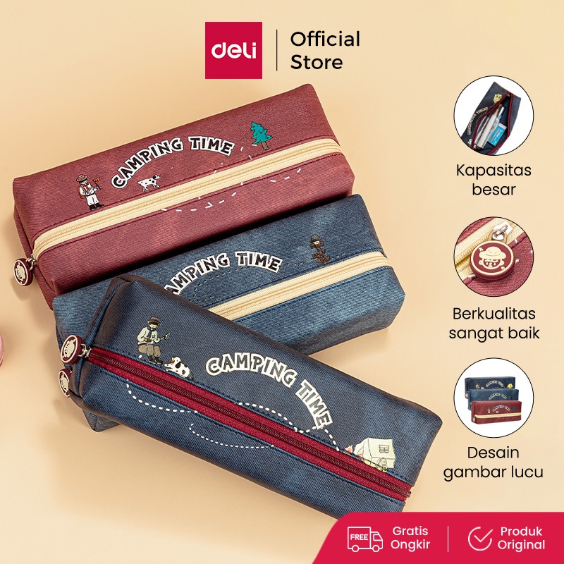 Jual Deli Pencil Pouch / Tempat Pensil Penyimpanan Besar | Shopee Indonesia