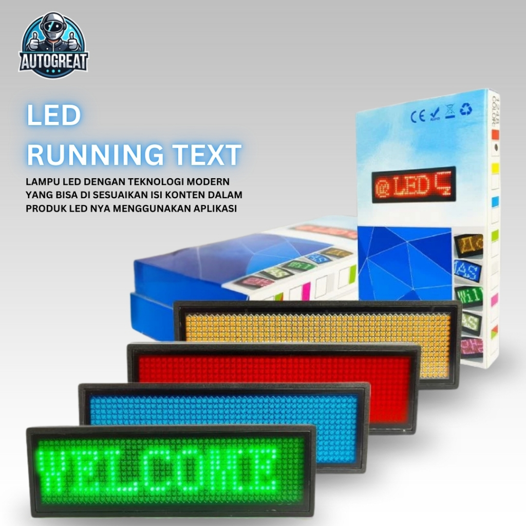 Jual LED BADGE / NAME TAG LED / LED RUNNING TEXT MINI / ANIMASI LED ...