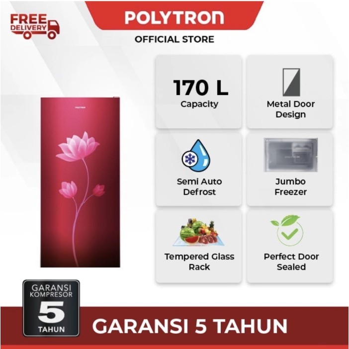 Jual Kulkas Polytron PRB 159R 179R 189R Kulkas 1 Pintu Low Watt ...