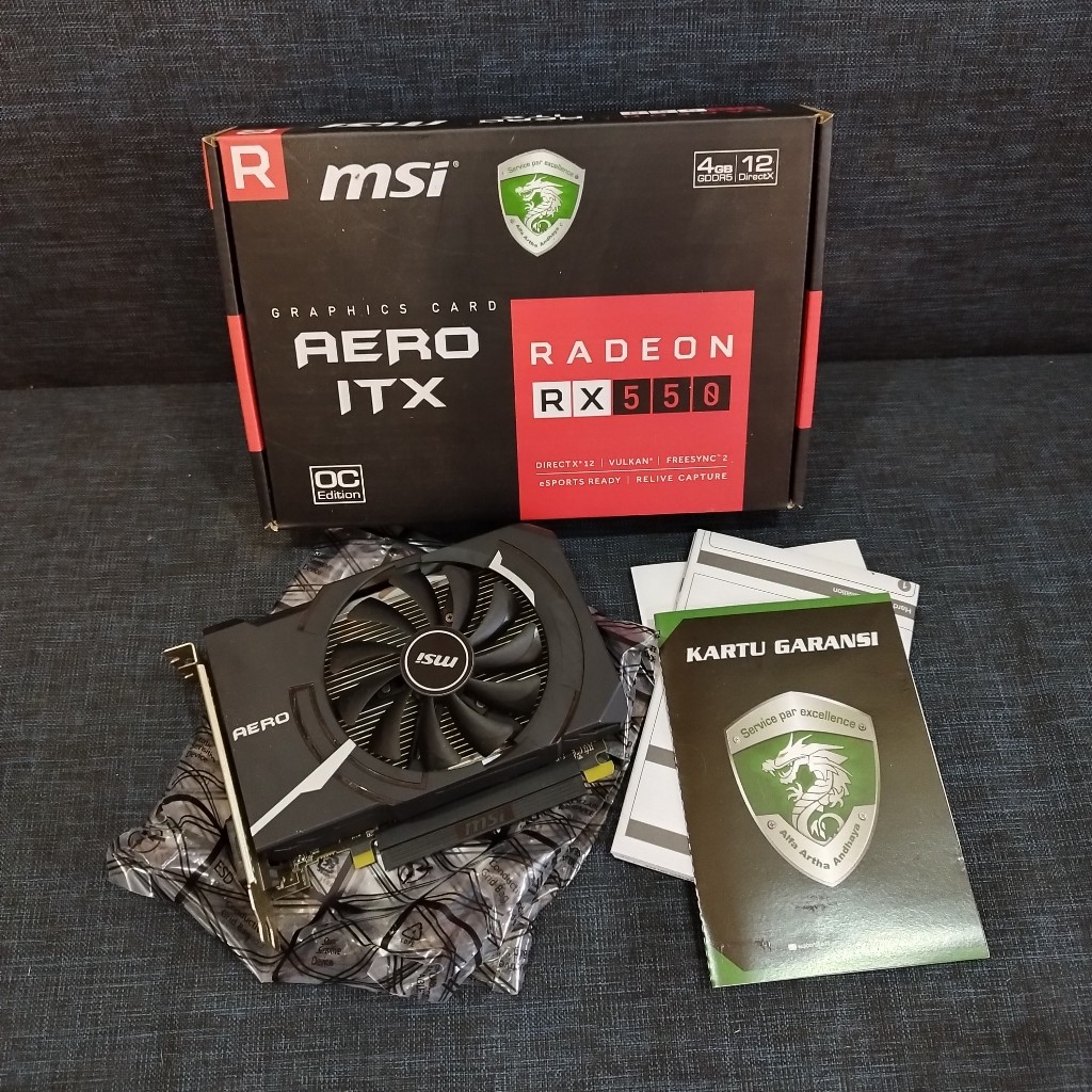 Jual VGA MSI Radeon RX 550 AERO ITX 4GB OC GDDR5 | Shopee Indonesia