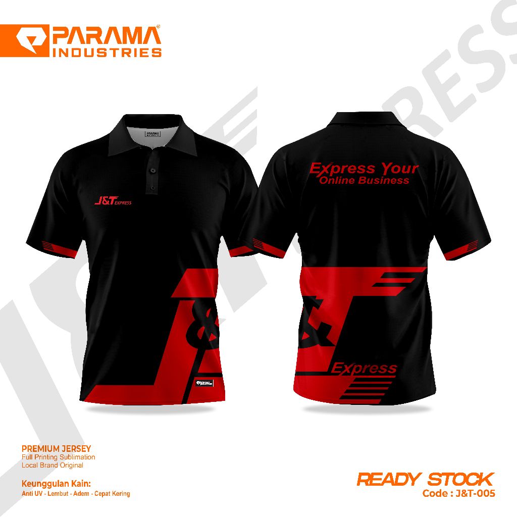 Jual [Ready Stock] PARAMA Jersey Original JNT Express Full Printing ...
