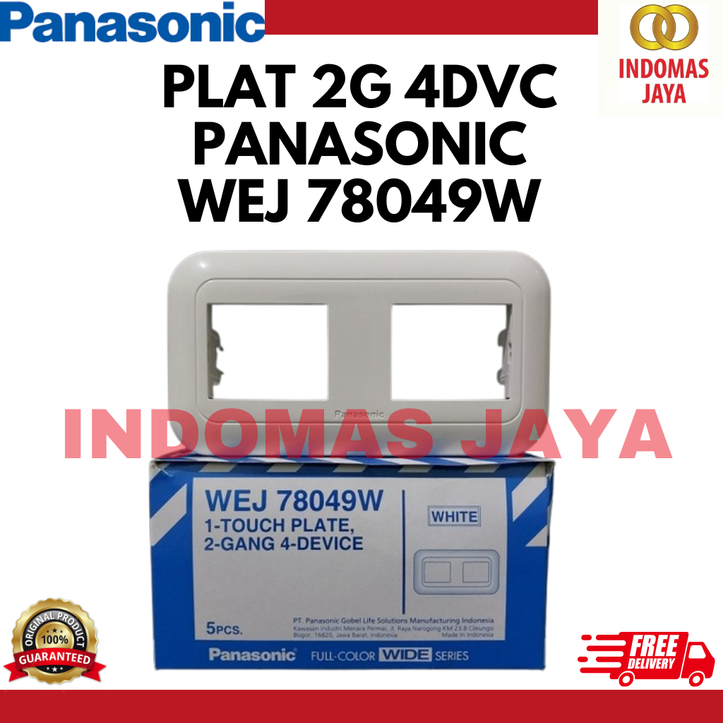 Jual Plate 2 Gang 4 Device Panasonic WEJ 78049W (Harga Per Pcs ...