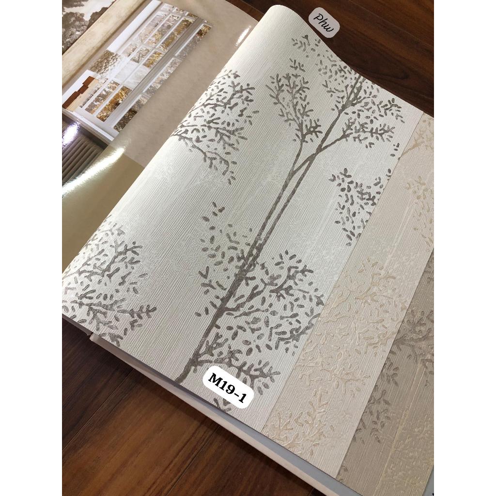 Jual Wallpaper Dinding Pohon Ranting Coklat Cream Minimalis Visual ...