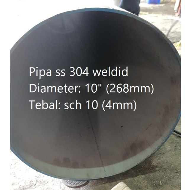 Jual Pipa ss 304 weldid 10" ( 268mm ) x sch 10 ( 4mm ) | Pipa stainless ...