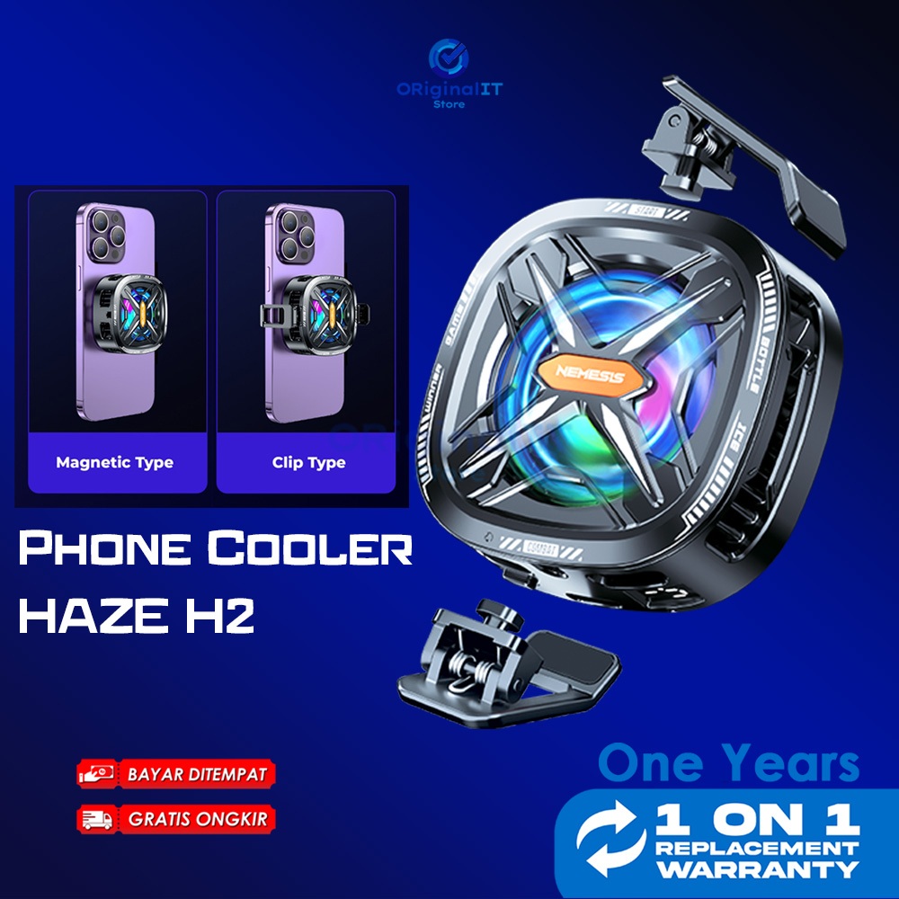 Jual Cooler HP tanpa Kabel Magnetic Fan with Bracket HAZE H2 Kipas ...