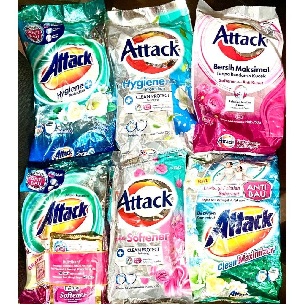 Jual Kao Attack Detergent Powder 750gr 800gr Deterjen Bubuk | Shopee Indonesia