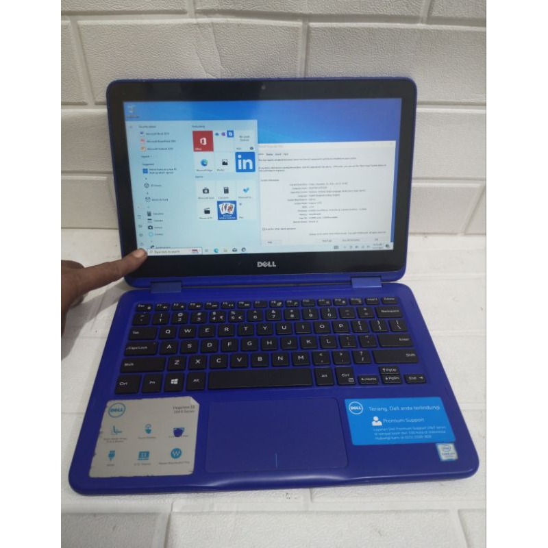 Jual Touchscreen lipat Dell Inspiron 11-3000 Core m3-7Y30 DDR 4GB SSD ...