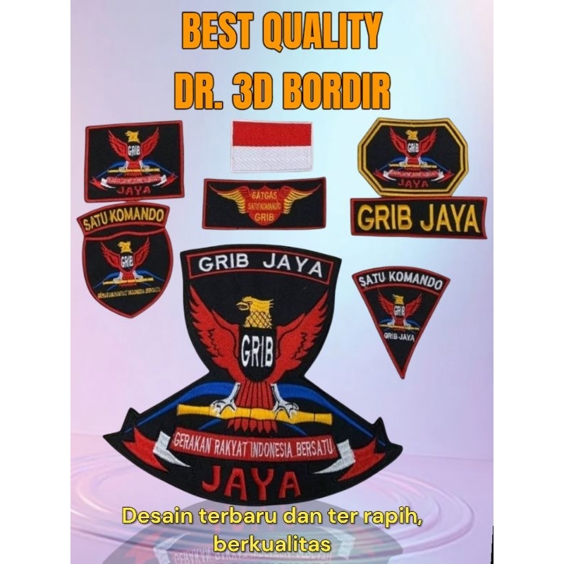 Jual LOGO BORDIR GRIB JAYA BEDGE ORMAS GRIB JAYAFULL SET NEWW | Shopee ...
